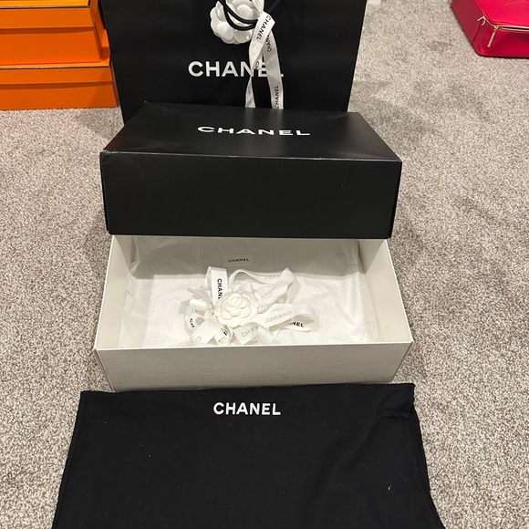 CHANEL | Other | Chanel Black Gift Box With Ribbon For Medium To Large ...